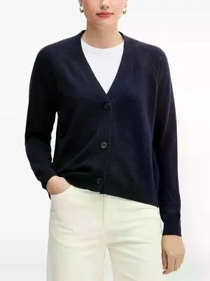 Sisley V-neck Cardigan - Blue