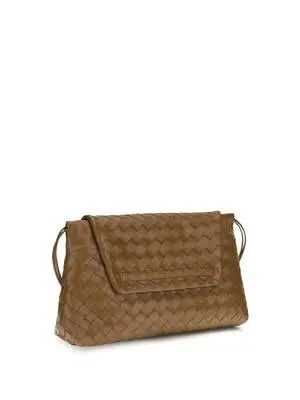 Bottega Veneta Intrecciato Shoulder Bag - Brown