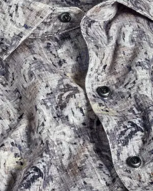 David Donahue Cotton Botanical Corduroy Sport Shirt