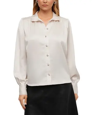 Fifteen Twenty Chloe Collared Long Sleeve Blouse