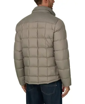 Boggi Milano Flyn Flannel And Technical Fabric Down Bomber