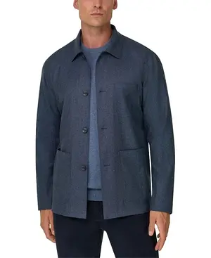 Boggi Milano Wool Flannel Melange Shacket