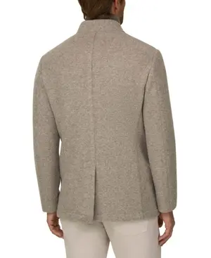 Boggi Milano Wool Cashmere Blend Melange Peacoat