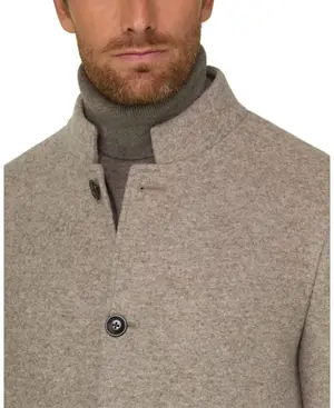 Boggi Milano Wool Cashmere Blend Melange Peacoat