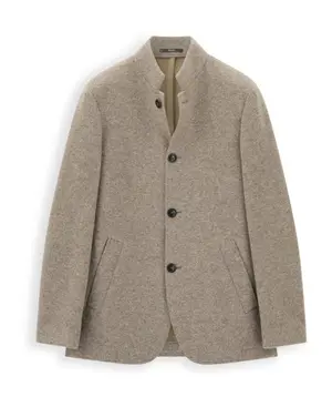 Boggi Milano Wool Cashmere Blend Melange Peacoat