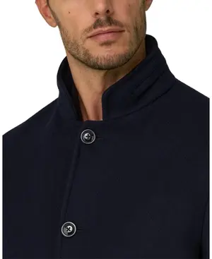 Boggi Milano Padded Wool Blend Melange Peacoat