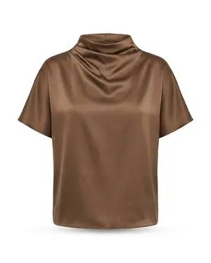 TWP Silk Mock Neck Top