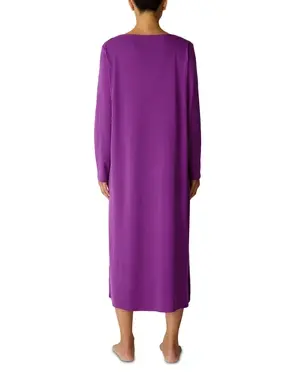 Eileen Fisher Cotton Bateau Neck Midi Dress - Jam