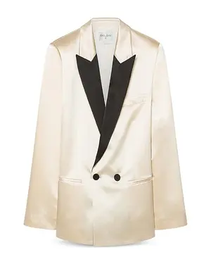 FORTE_FORTE Contemporary Duchess Colorblocked Tuxedo Jacket