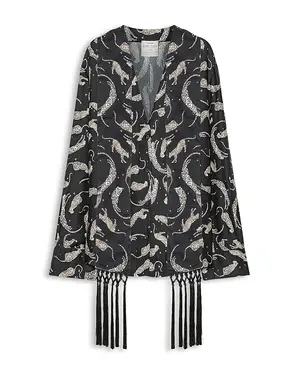 FORTE_FORTE Royal Leopard Blouse - Night