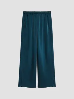 Theory Satin Relaxed Wide-leg Pants