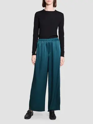 Theory Satin Relaxed Wide-leg Pants