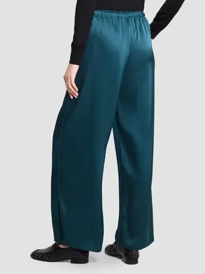 Theory Satin Relaxed Wide-leg Pants