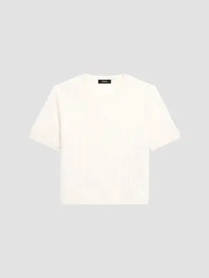 Theory Airy Wool-cashmere Boxy Sweater - Ivory