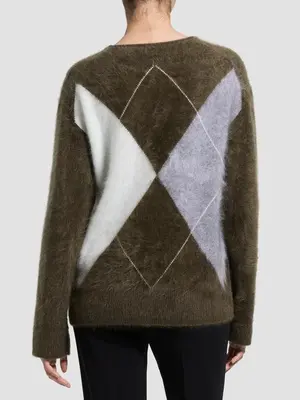 Theory Brushed Argyle Sweater
