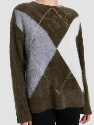 Theory Brushed Argyle Sweater
