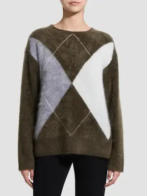 Theory Brushed Argyle Sweater