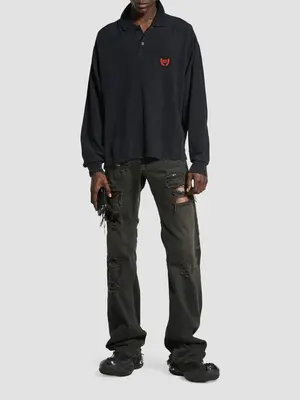 Balenciaga Laurel Classic Long Sleeve Regular Polo Shirt