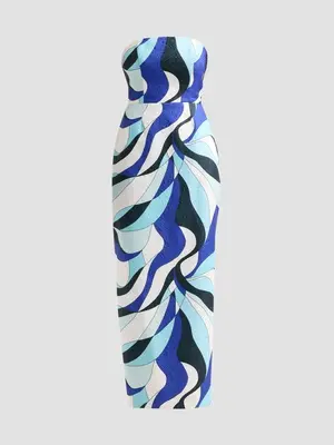 MILLY Orion Abstract Jacquard Maxi Dress