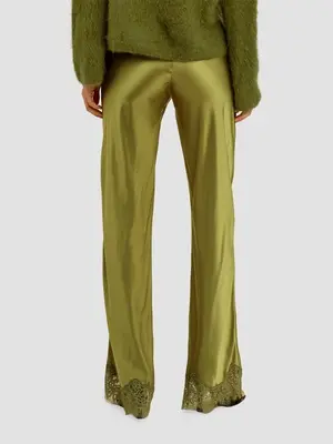 Rails Silvi Satin & Lace Straight-leg Pants