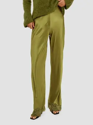 Rails Silvi Satin & Lace Straight-leg Pants