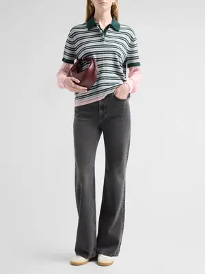 Guest In Residence Cotton High-rise Flared-leg Jeans
