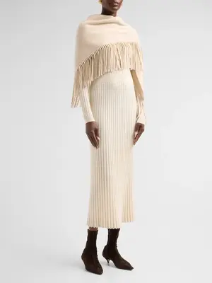 Guest In Residence The Fringe Wild Rag Wool-cashmere Scarf