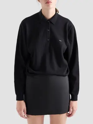 Prada Wool Polo Sweater - Black