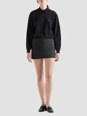 Prada Wool Polo Sweater - Black