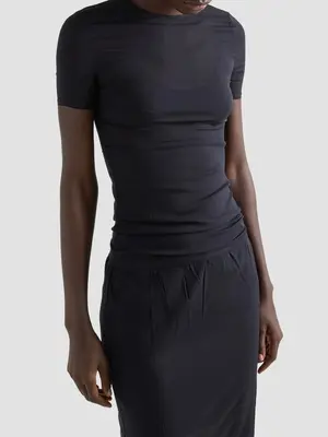 Prada Stretch Silk Chiffon Top
