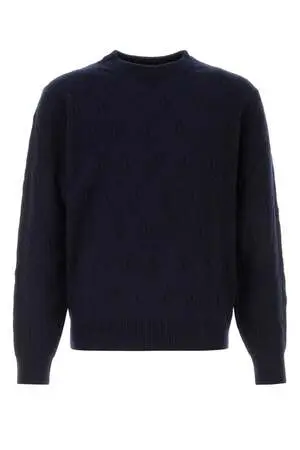 Brioni Dark Wool Blend Sweater - Blue