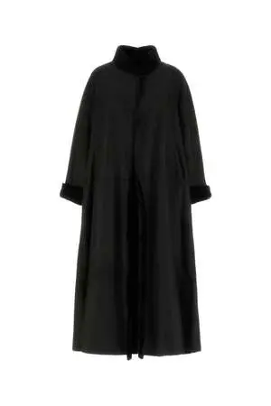 Nour Hammour Shearling Dorian Jacket - Black