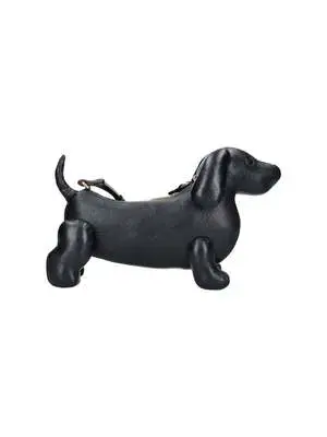 Thom Browne Dog Shaped Leather Crossbody Bag - Black