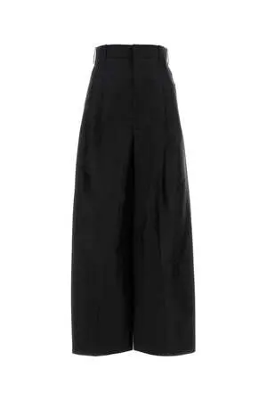 Carven Silk Blend Wide-leg Pant - Black