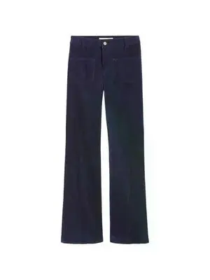 Vanessa Bruno Dompay Corduroy-textured Flared Pants - Blue