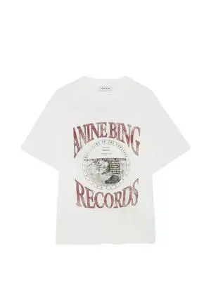 ANINE BING Cade T-shirt Ab Records - White