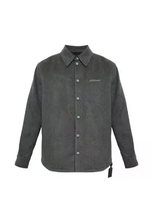 Off-White Logo-embroidered Shirt - Grey