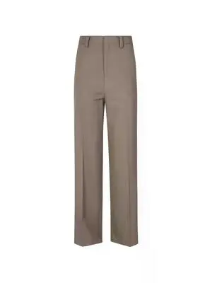 ISABELLE BLANCHE Straight-leg Tailored Trousers - Neutrals