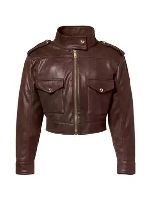 Goldbergh Ayoki Epaulette Cropped Jacket - Brown
