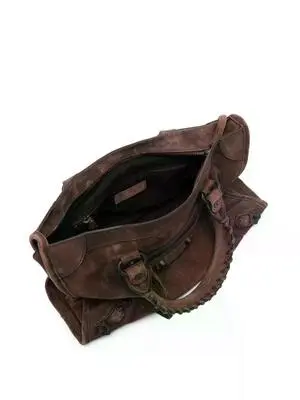 Balenciaga Le City Suede Shoulder Bag
