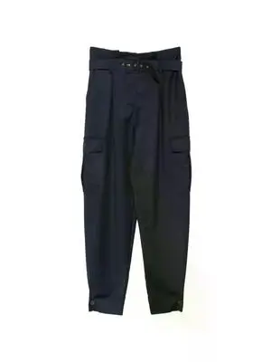 SIMONA CORSELLINI Belted-waist Trousers - Blue