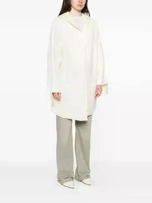 Liviana Conti Hooded Ribbed Long Cardigan