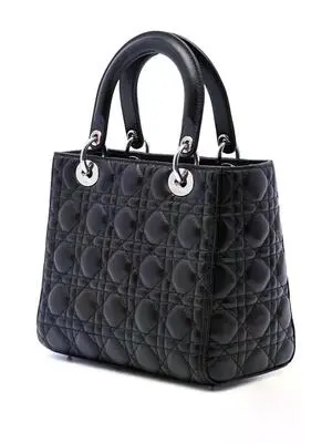 Dior 2007 Medium Lambskin Cannage Lady Satchel