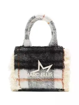 MARC ELLIS S Buby Plaid Tote Bag - Black