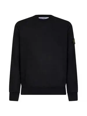 Stone Island 6100060 Organic Cotton Fleece Sweatshirt - Black