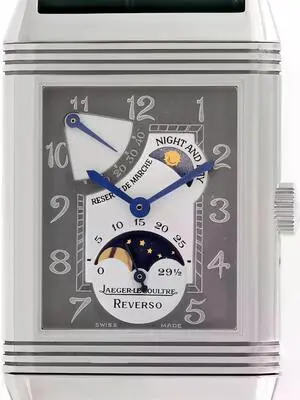 JAEGER-LECOULTRE 2004 Reverso Sun Moon 26mm Watch - Grey
