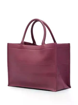 Dior 2020 Medium Embossed Leather Book Tote Bag
