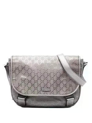 Gucci 2016-2026 Gg Imprime Crossbody Bag - Silver