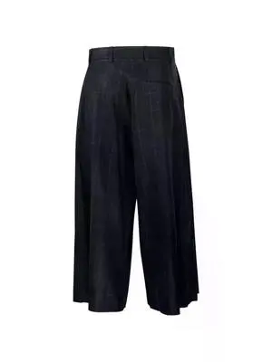 Sibel Saral Windowpane-check Cropped Trousers