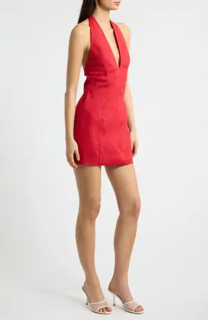 HELLO MOLLY Wardrobe Priority Halter Minidress